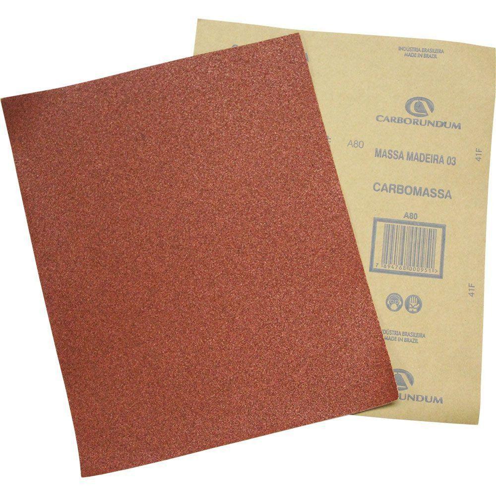 Lixa para Madeira G-80 CARBORUNDUM - Apiguana