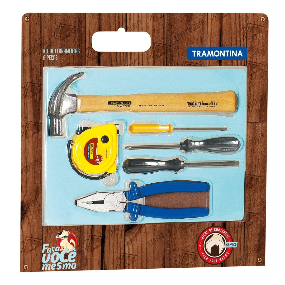 Kit Ferramentas Marceneiro 6 Peças Tramontina - Apiguana