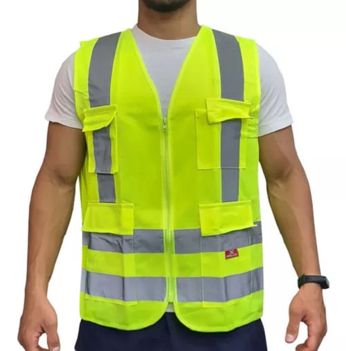 Colete Refletor Tipo Jaqueta 4Bolso Amarelo XG STEELFLEX - Apiguana ...